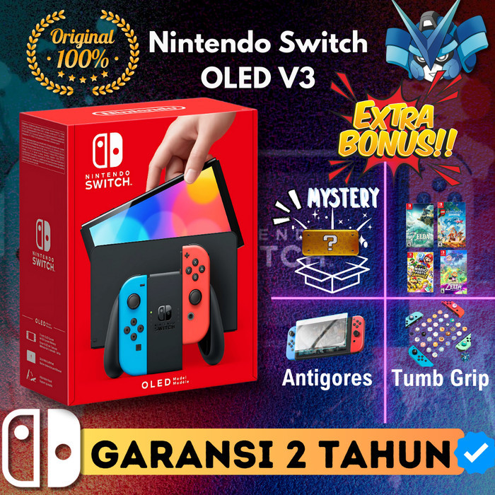 Jual Nintendo Switch OLED Console Neon / Mesin Neon Red Blue / Merah ...