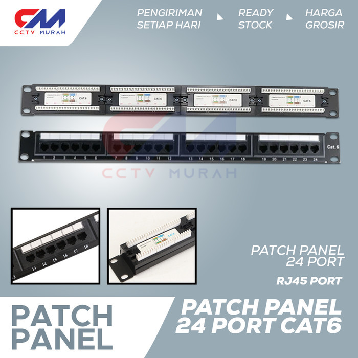 Jual TERBARU - Patch Panel 24 Port Cat6/Patch Panel 24 Port Rackmount ...