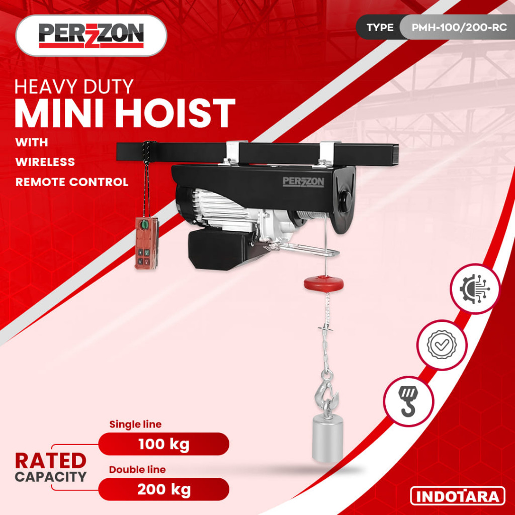 Jual Mini Electric Hoist With Wireless Remote Control / Perzzon Mini ...