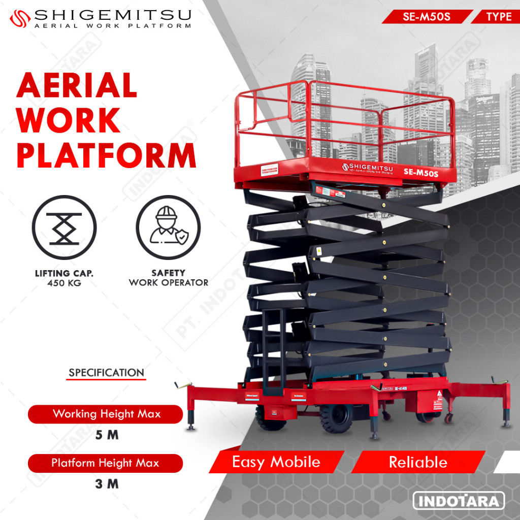Jual Tangga Elektrik - ELECTRIC PUSH MOBILE SCISSOR LIFT SE-M50S AC ...