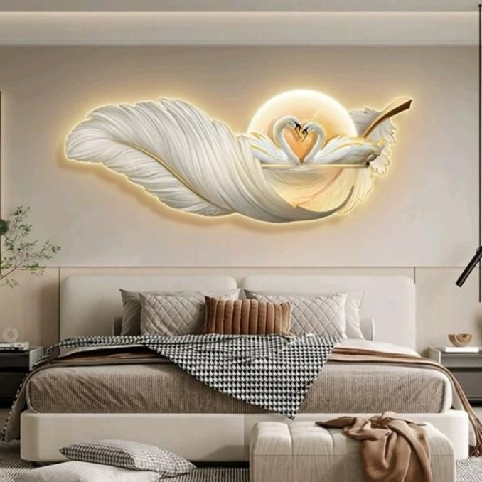 Jual New!!! Lampu Hias Dinding Mewah Bulu Angsa Hias Ruang Tamu Plus ...
