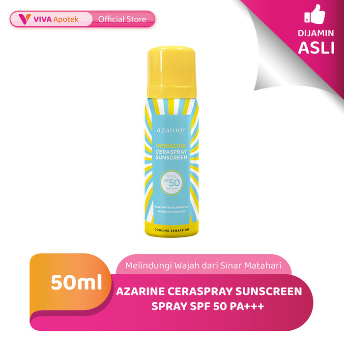 Jual Azarine Ceraspray Sunscreen Spray SPF 50 PA+++ (50 ml) | Shopee ...