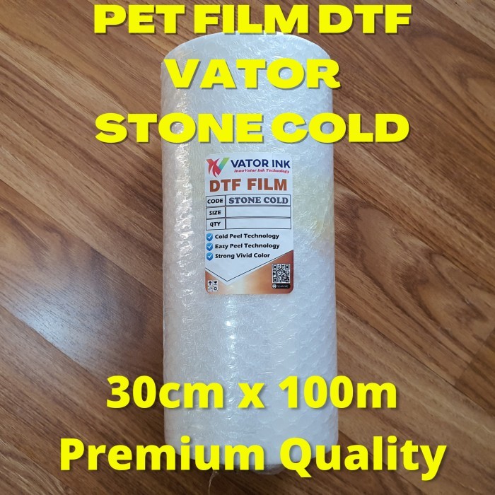Jual Pet Film Dtf Vator Stone Cold Roll 30Cm X 100M Sablon Dtf Tinta Dtf | Shopee Indonesia