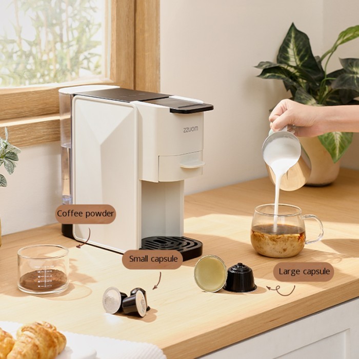 Jual Mesin Kopi Espresso 3 in 1 Coffee Maker 20Bar 1350W 700ml Putih CM6891 ZZUOM | Shopee Indonesia