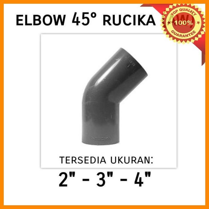 Jual [SMM] KENI 45 DERAJAT 2" 3" 4" INCH RUCIKA AW PVC DRAJAT KNIE ELBOW KNEE | Shopee Indonesia
