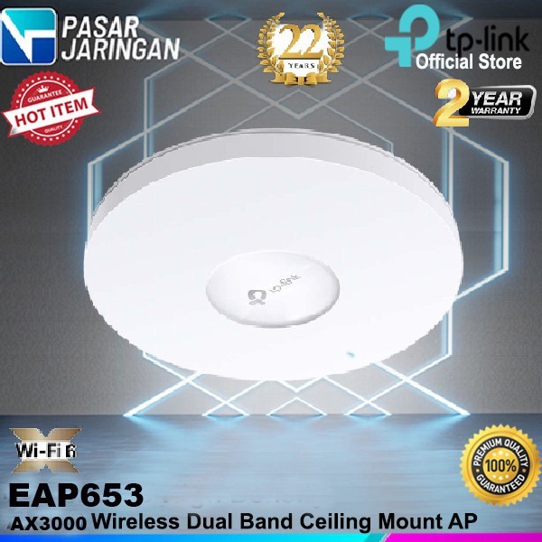 Jual TP-LINK EAP653 AX3000 Ceiling Mount WiFi 6 Access Point | Shopee ...