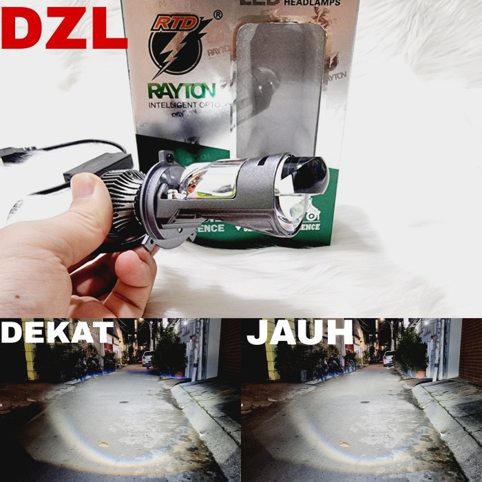 Jual Lampu Utama Motor Dan Mobil Led Rtd H4 M01K 48 Watt Mini Projector | Shopee Indonesia