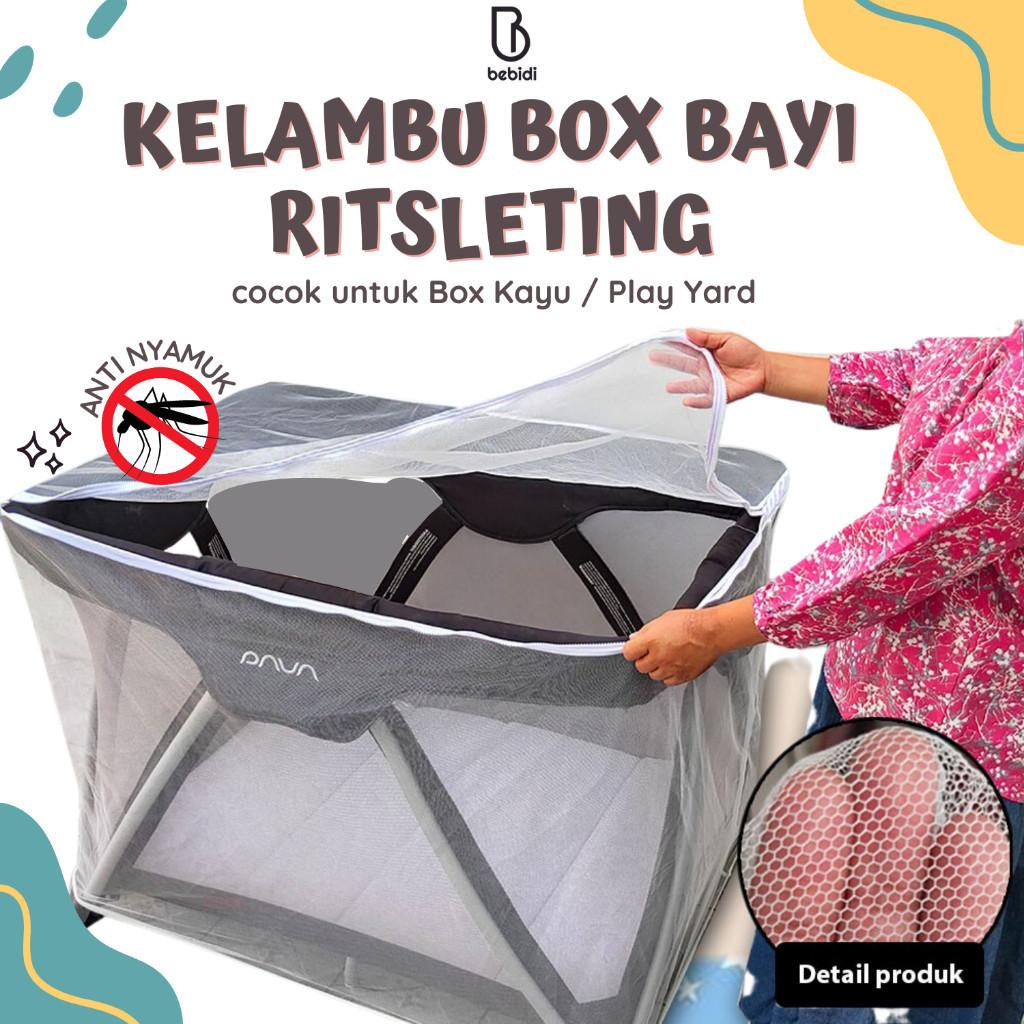 Jual KELAMBU Box Bayi Ritsleting Nuna Sena RESLETING bayi segi empat ...