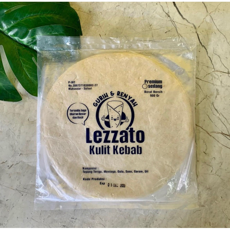 Jual KULIT KEBAB LEZZATO UKURAN BESAR 25 CM | Shopee Indonesia