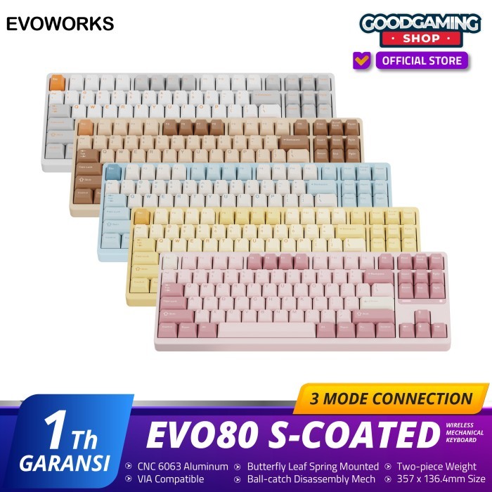Jual evo80 wireless custom mechanical keyboard [kualitas terbaik ...