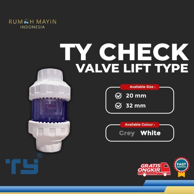 Jual TY Aquarium Check Valve Lift Type Transparan Pipa PipeUPVC by 3 ...