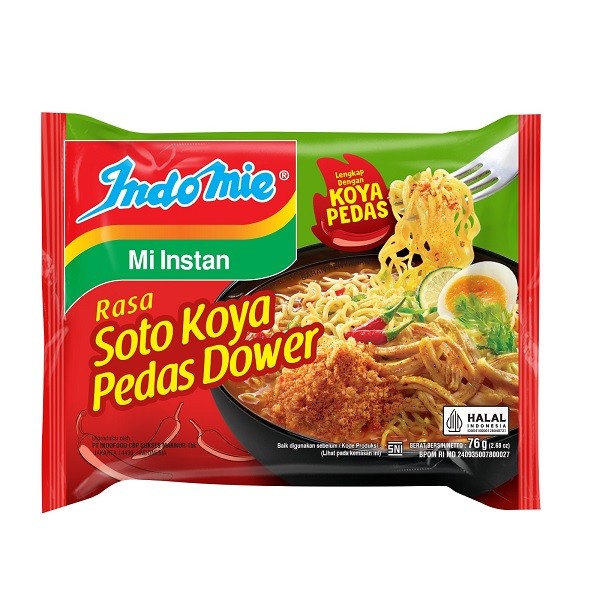 Jual INDOMIE SOTO KOYA PEDAS DOWER 76 GR | Shopee Indonesia