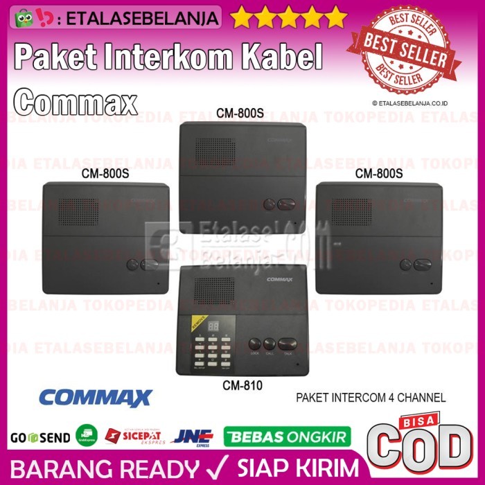 Jual INTERCOM SPEAKER / HANDSFREE COMMAX 4 CHANNEL - MODEL KABEL ...