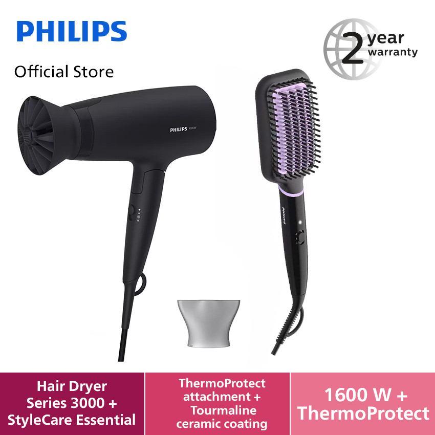 Jual Philips Beauty Set - Hair Dryer BHD308/10 + Straightening BHH880/00 | Shopee Indonesia