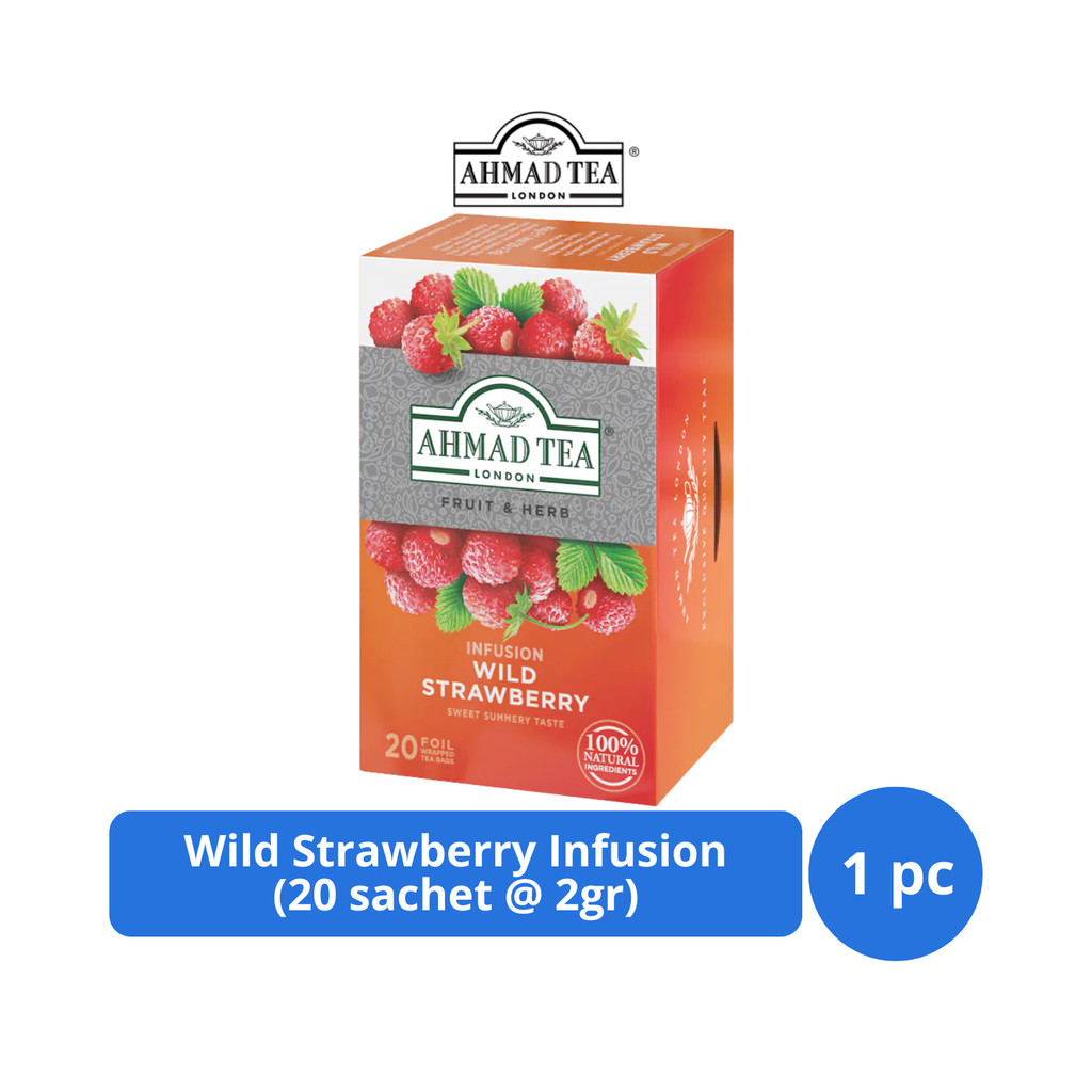 Jual Ahmad Tea Wild Strawberry Infusion 20s @ 2gr | Shopee Indonesia