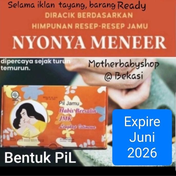 Jual Jamu Bersalin Pil Lengkap 40 Hari Asli Jmk / Nyonya Meneer | Shopee Indonesia