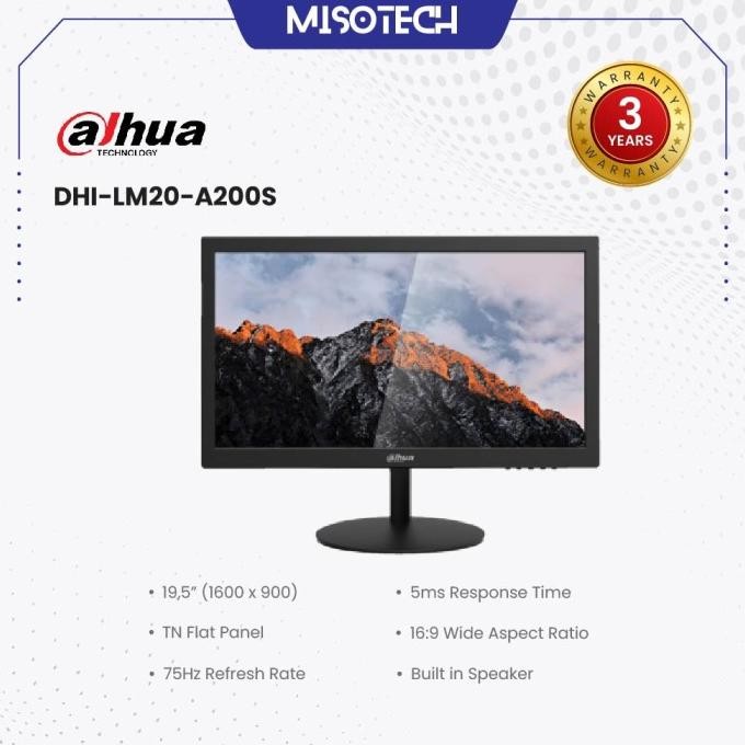 Jual Monitor LED 20 Inch Dahua DHI-LM20-A200S HD+ TN Speaker CCTV ...