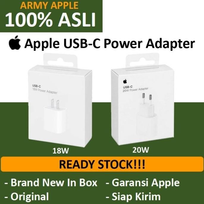 Jual (Original) Usb-C 20W / 18W Power Adapter Iphone 12 Fast Charger ...