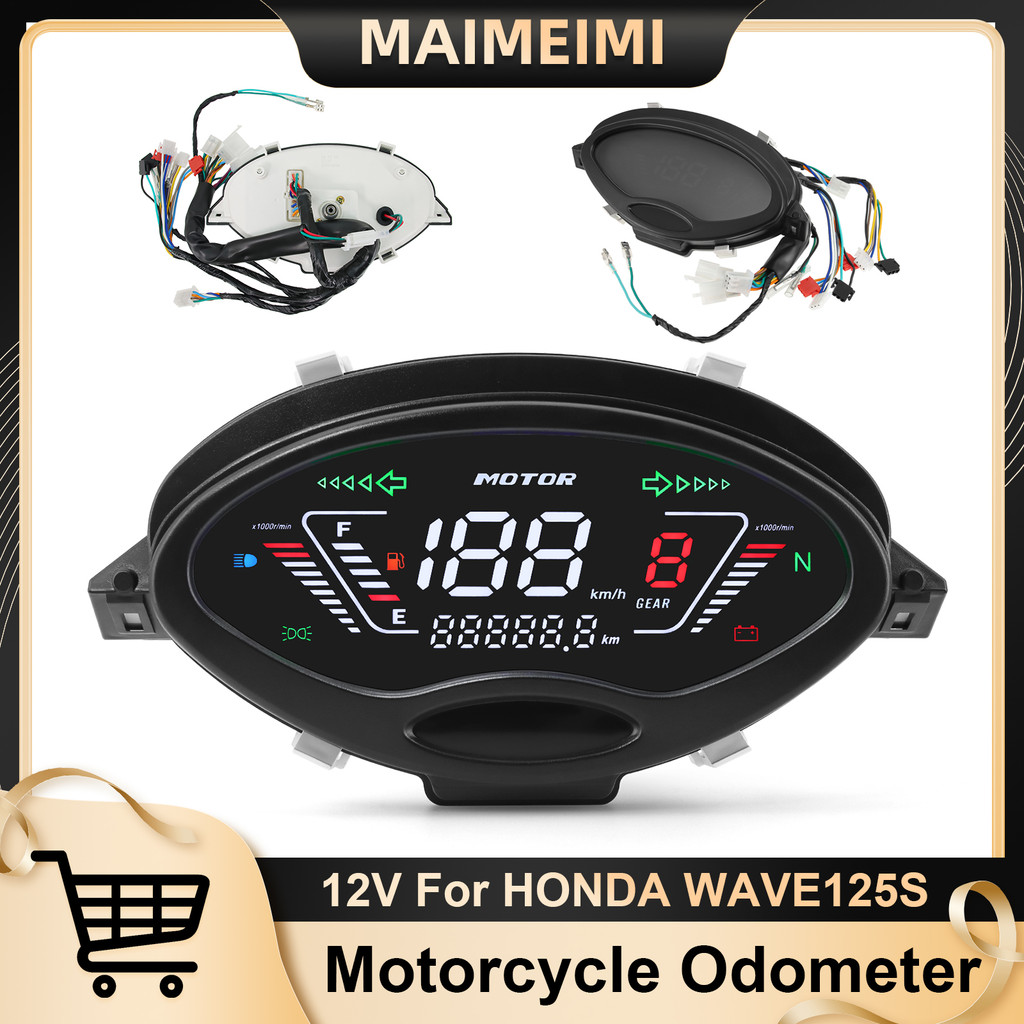 Jual SYC Full LED Digital Motorcycle Speedometer RPM Digital Meter For ...