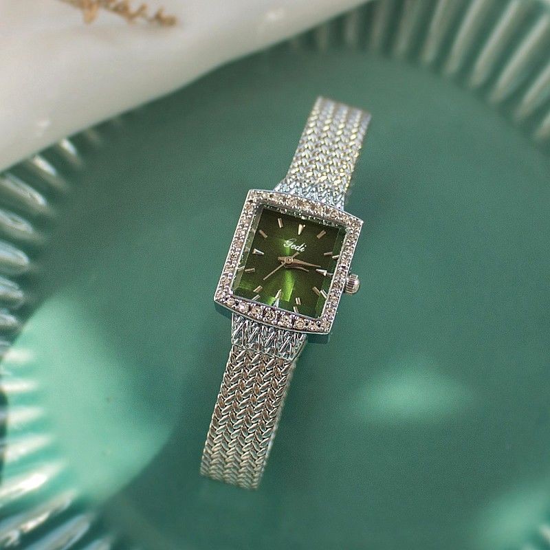 Jual Wheat Spike Square Watch Elegant Small Square Watch | Shopee Indonesia