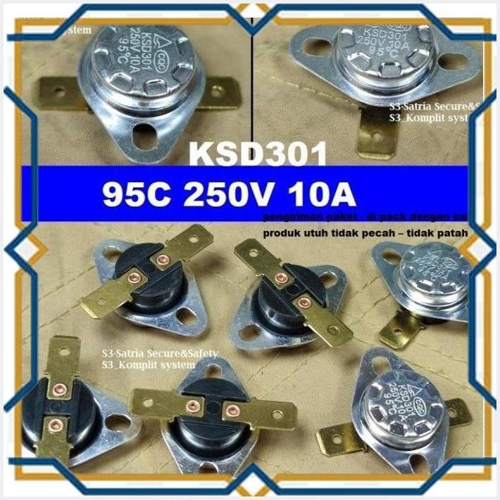 Jual [SSC] THERMOSTAT KSD301 95C 250V 10A TERMOSTAT 95C BIMETAL M JAR MAGIC COM MAGICCOM MAGICOM ...