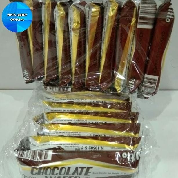 Jual Nitto Chocolate Wafer 10 Pcs X 17Gr (1 Renceng) X 5 Renceng ...