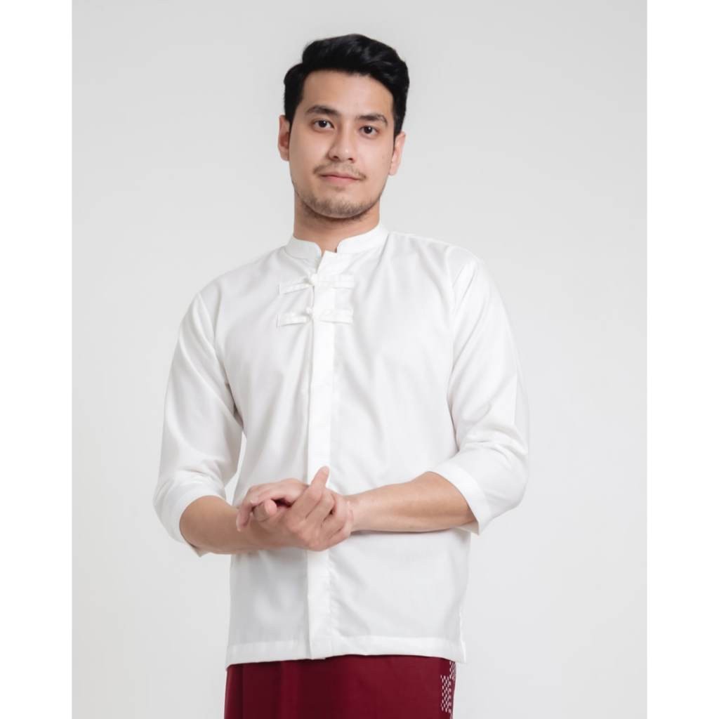 Jual Abyad Series White Baju Muslim Pria Koko Putih Kancing Choengsam ...
