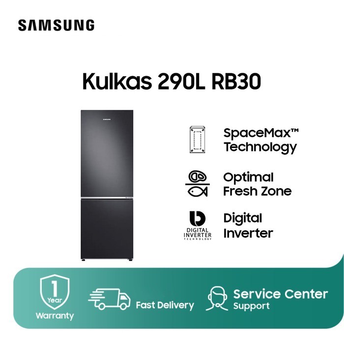 Jual Samsung RB30 RB30N4050B1/SE Kulkas 2 pintu Bottom Freezer 315 L ...