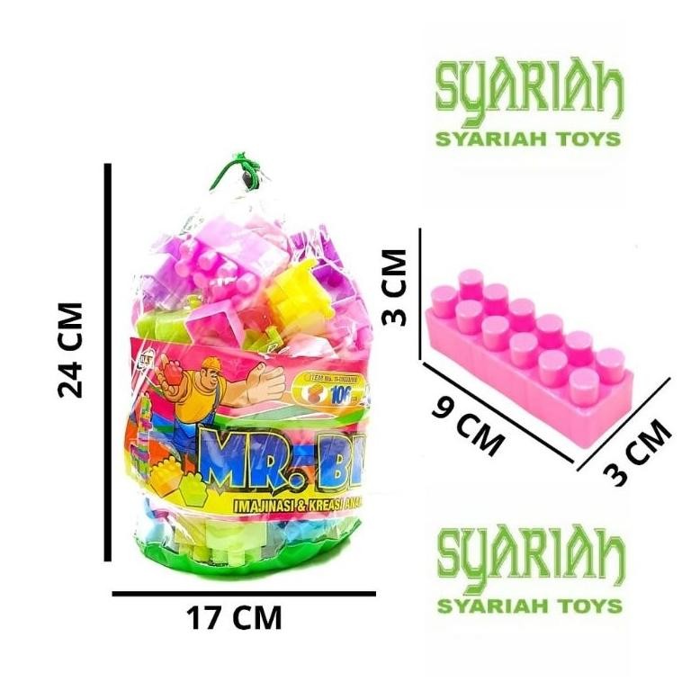 Jual Mainan Block/Balok Susun Isi 106 / Mainan Edukatif Kreatif ...