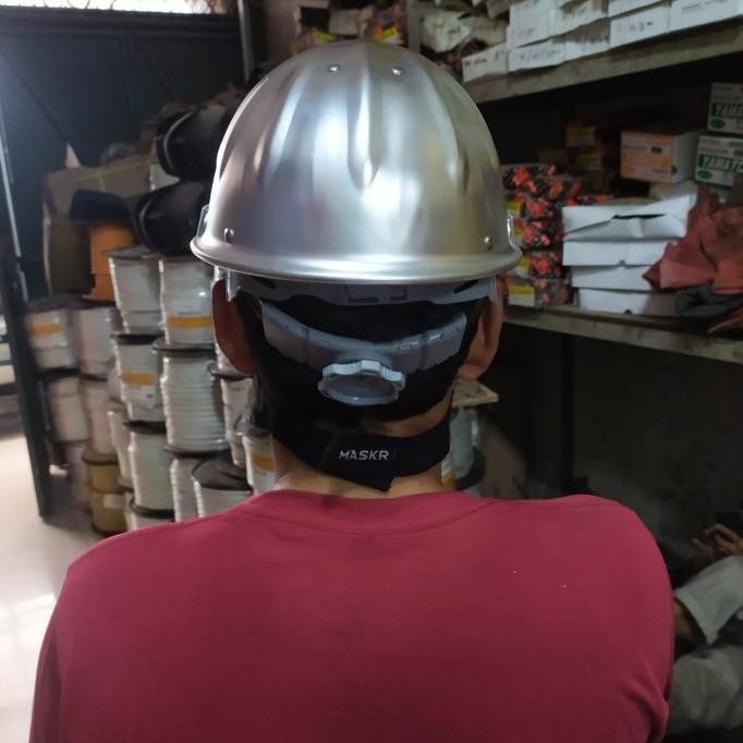 Jual Helm Proyek Alumunium Safety Silver/ Safety Helmet Alumunium ...