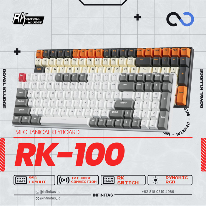Jual Royal Kludge RK100 / RK-100 / RK860 / RK-860 Hotswap Mechanical ...