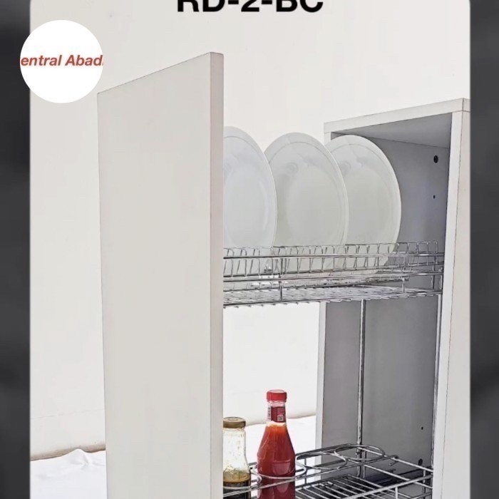 Jual Rak Piring Stainless Kitchen Set Kabinet 40 2 Susun Lemari Tarik ...