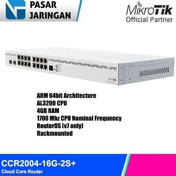 Jual Mikrotik Ccr2004-16G-2S+ Cloud Core Router Ccr2004 16G 2S+ Premium ...