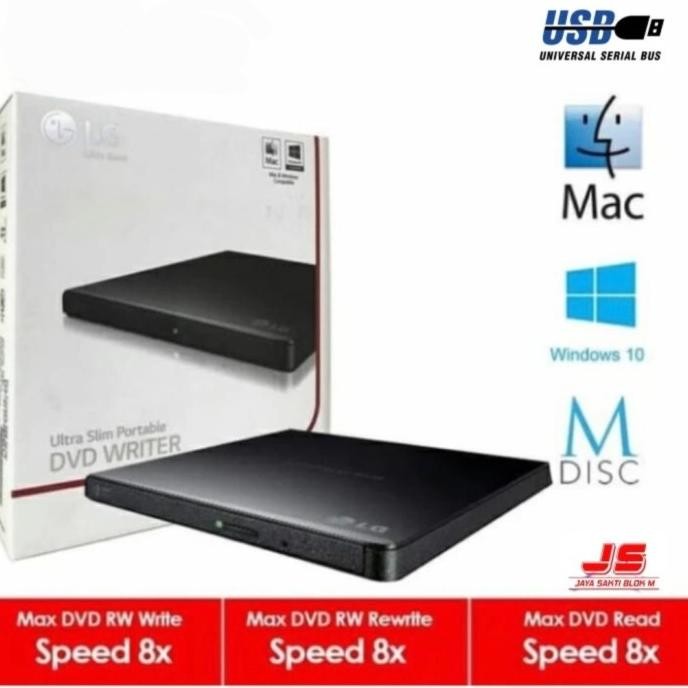 Jual DVD-RW External LG Ultra SLIM Optical Drive READ+WRITE eksternal ...