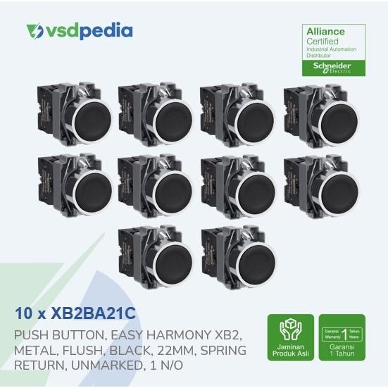 Jual SCHNEIDER PUSH BUTTON XB2 BLACK 1 N/O XB2BA21C | Shopee Indonesia