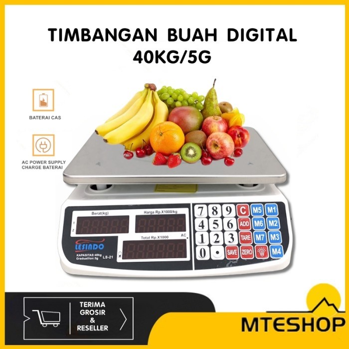 Jual Digital Computing Scale 30kg Double Display/Timbangan Buah 30kg ...