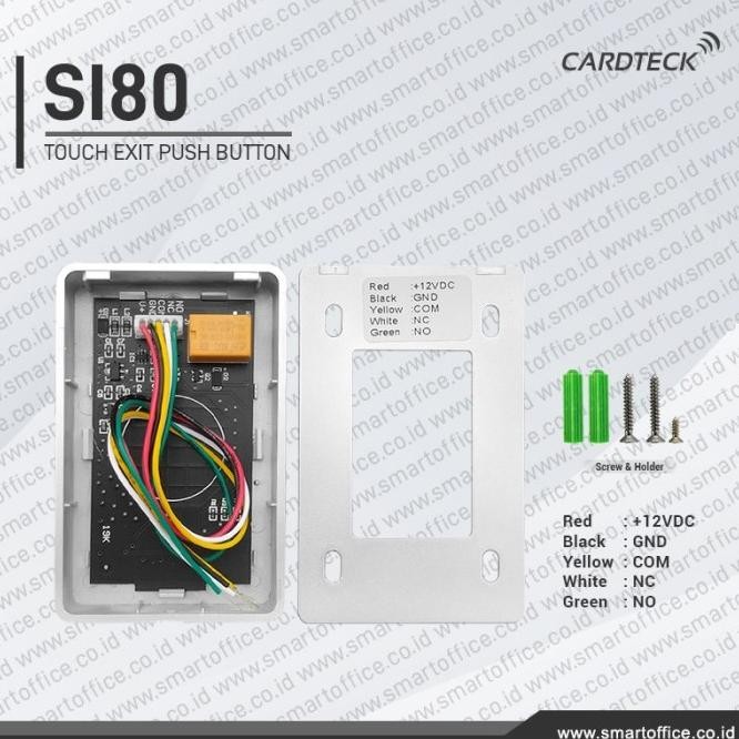 Jual Luxury Touch Exit Button Access Door Automatic Gate Cardteck Si80 ...