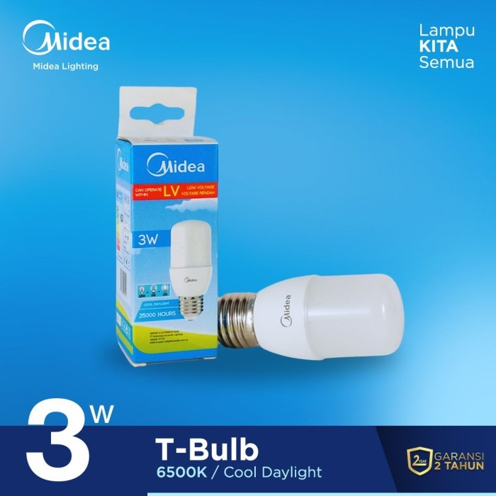 Jual Midea Lighting - Stick Led Bulb 03 Watt Putih 6500K Cool Daylight ...
