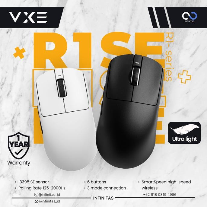 Jual CO VGN VXE R1 SE / SE+ 2K Wireless Light Weight Gaming Mouse ...