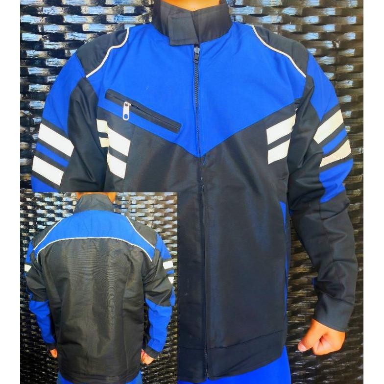 Jual Jaket Biru Polos Motor Turing Bolak Balik | Shopee Indonesia
