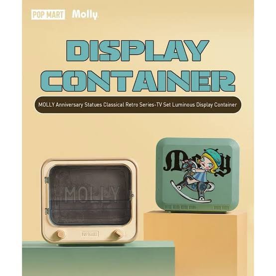Jual POP MART LUMINOUS DISPLAY CONTAINER MOLLY ANNIVERSARY STATUES ...
