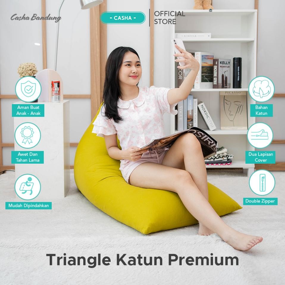 Jual Argo Caha Triangle Medium Atun Polo Plu Ii Bean Bag Bean Bag Dewaa Ofa Llenial Ofa Nimali ...