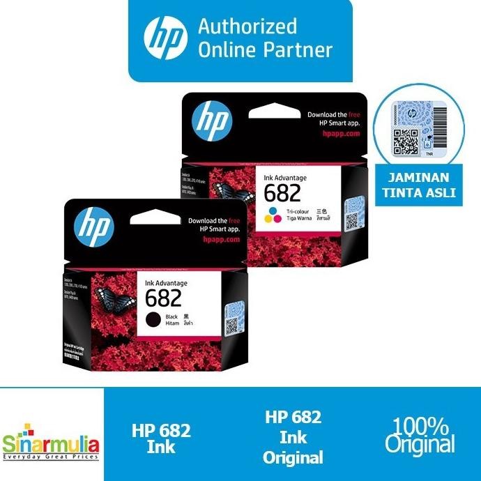 Jual CO HP 682 black dan Tricolour Original Ink Advantage Cartridge ...