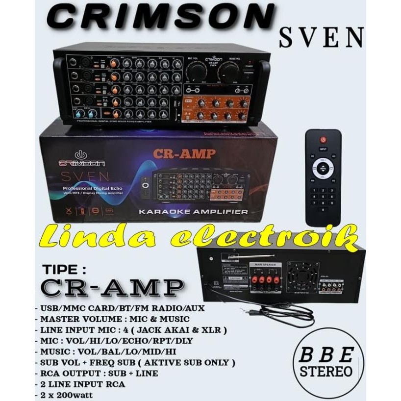 Jual Power Amplifier Mixing Crimson Cr Amp Sven Digital Echo Original New Stok | Shopee Indonesia