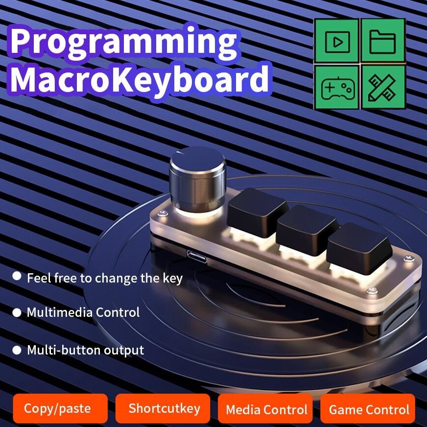 Jual Macropad Macro Mechanical Keyboard Rgb Mini Gaming Custom ...