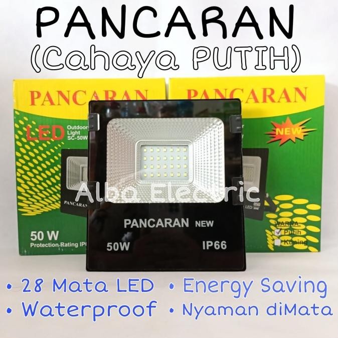 Jual Sale Lampu Led Sorot Tembak 50 Watt Putih Kuning Pancaran Flood Light 50W | Shopee Indonesia
