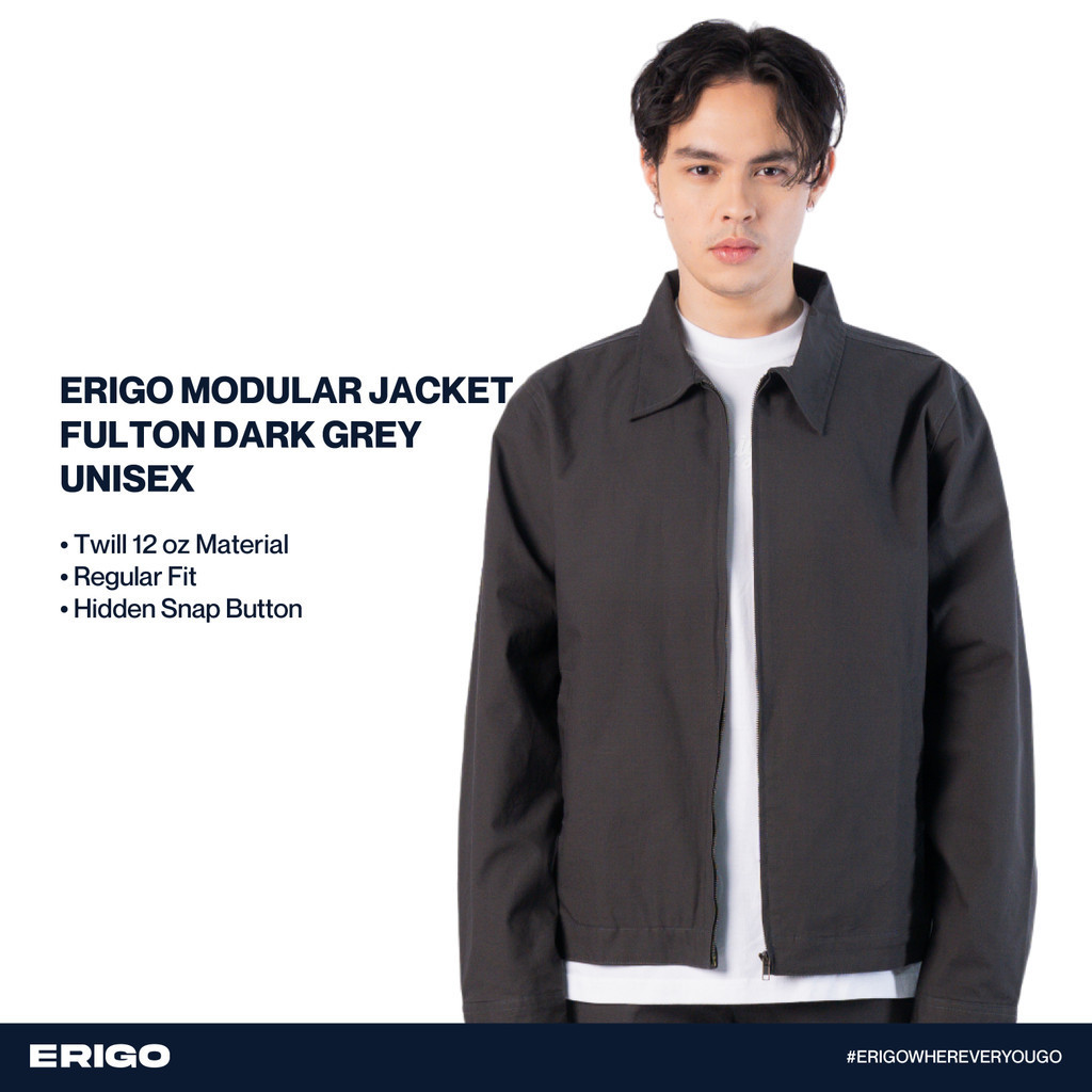 Jual Erigo Modular Jacket Fulton Dark Grey Unisex | Shopee Indonesia