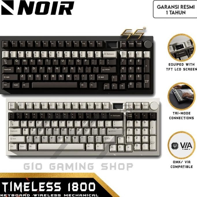 Jual Noir Timeless1800 Keyboard Mechanical Wireless Full Size Gasket ...