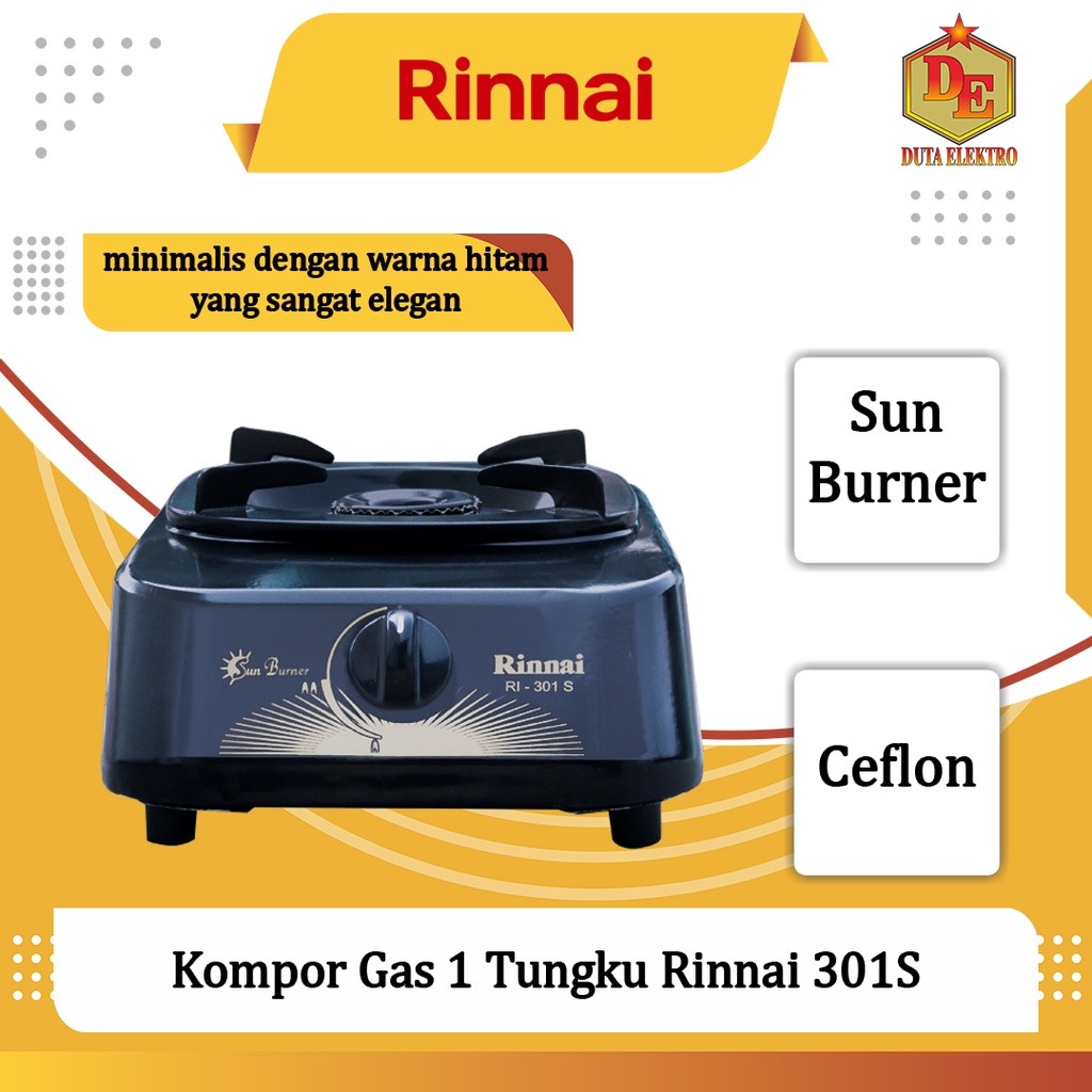 Jual Kompor Gas 1 Tungku Rinnai RI 301 S | Shopee Indonesia