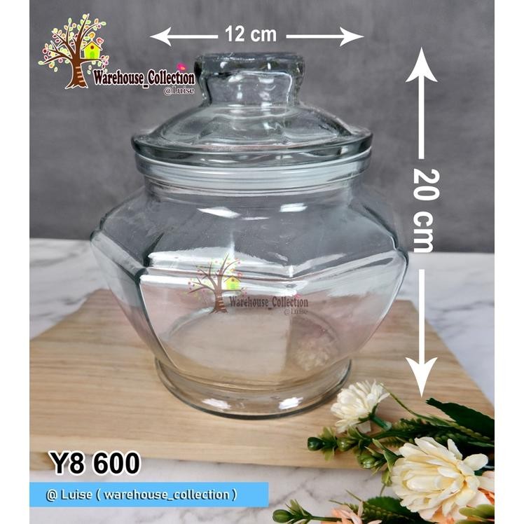 Jual Toples Kaca Jadul / Toples Kaca Model Segi Y8-600 / J8-600 | Shopee Indonesia